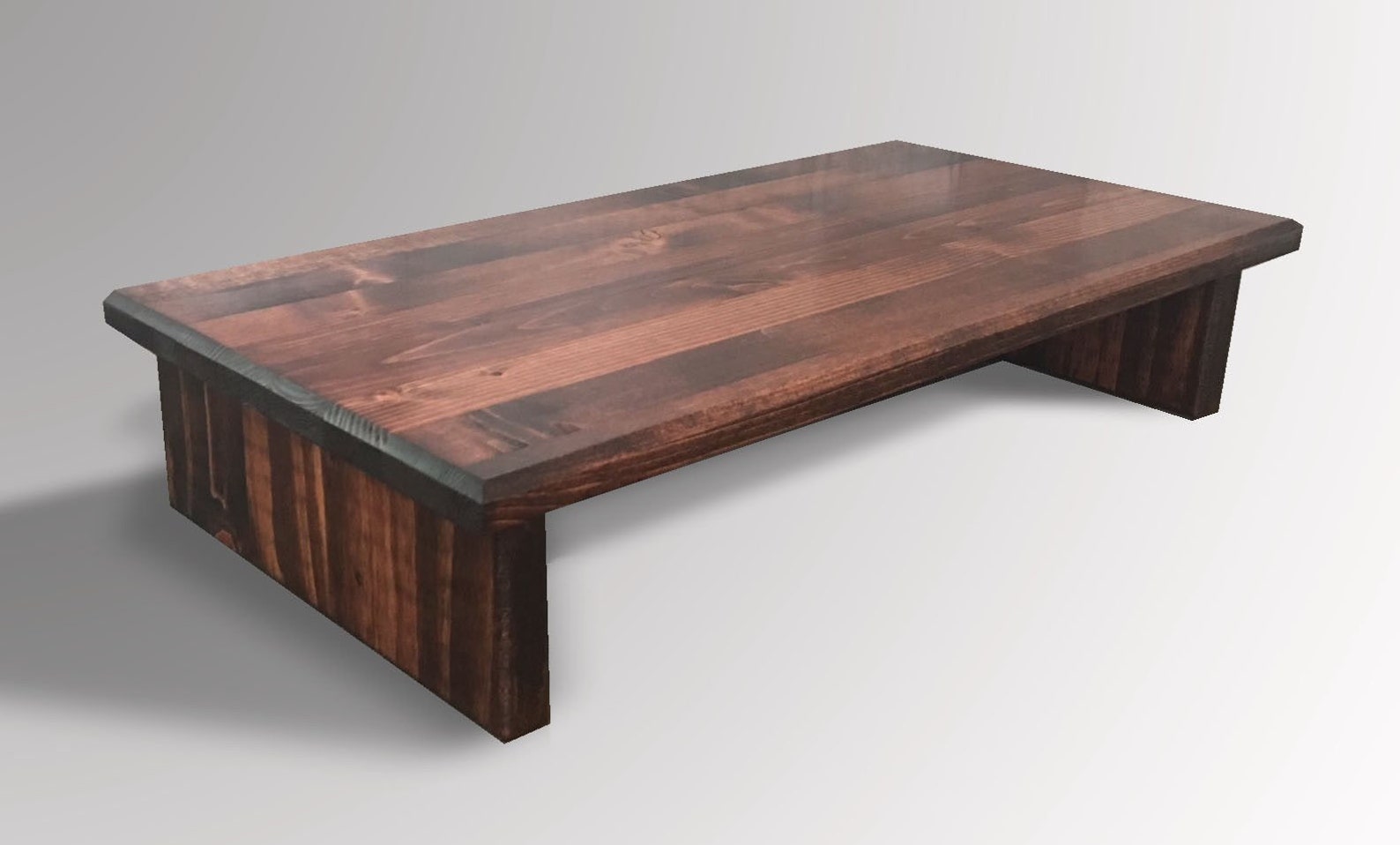 43.5" Monitor Stand Pine 3/4" Red Mahogany 43.5 X 11.5 X 4.75 TV Wood ...