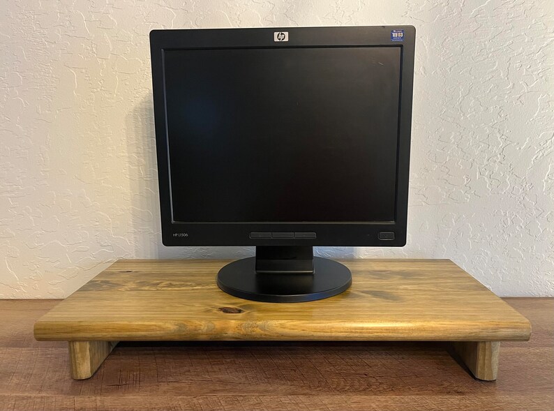 23 Monitor Stand Pine 1 Driftwood Stain 23 X 11.25 - Etsy