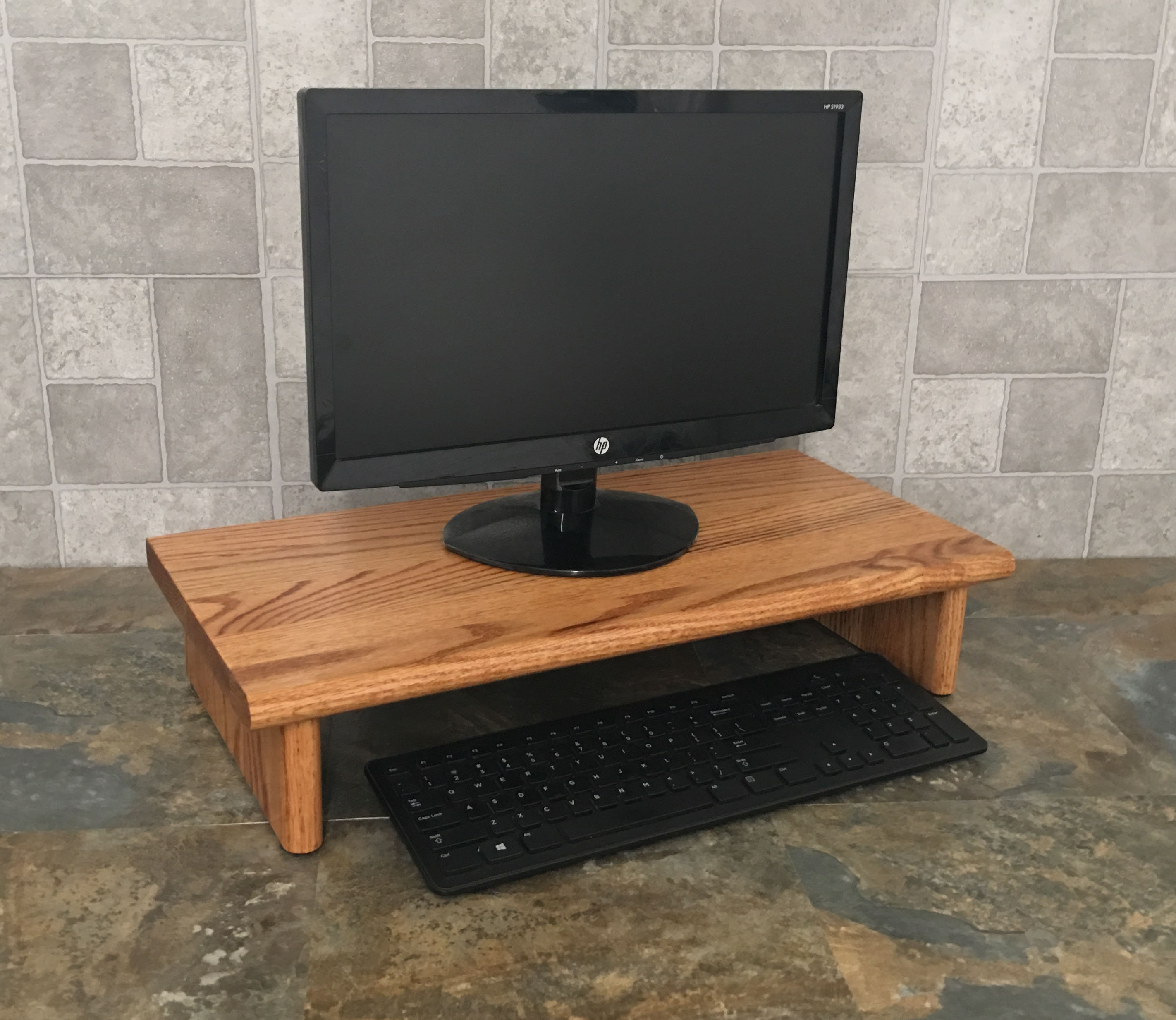 24 Free-ship-usa Monitor Stand Oak 1 Golden Oak 24 | Etsy