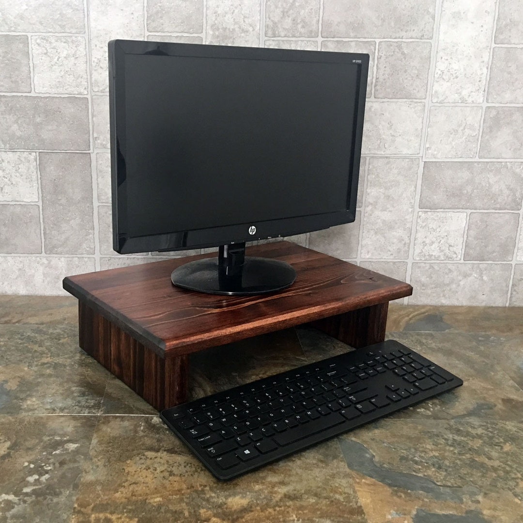 18 Free-ship-usa Monitor Stand Pine 3/4 Red Mahogany 18 X 11.5 X 4.75 ...