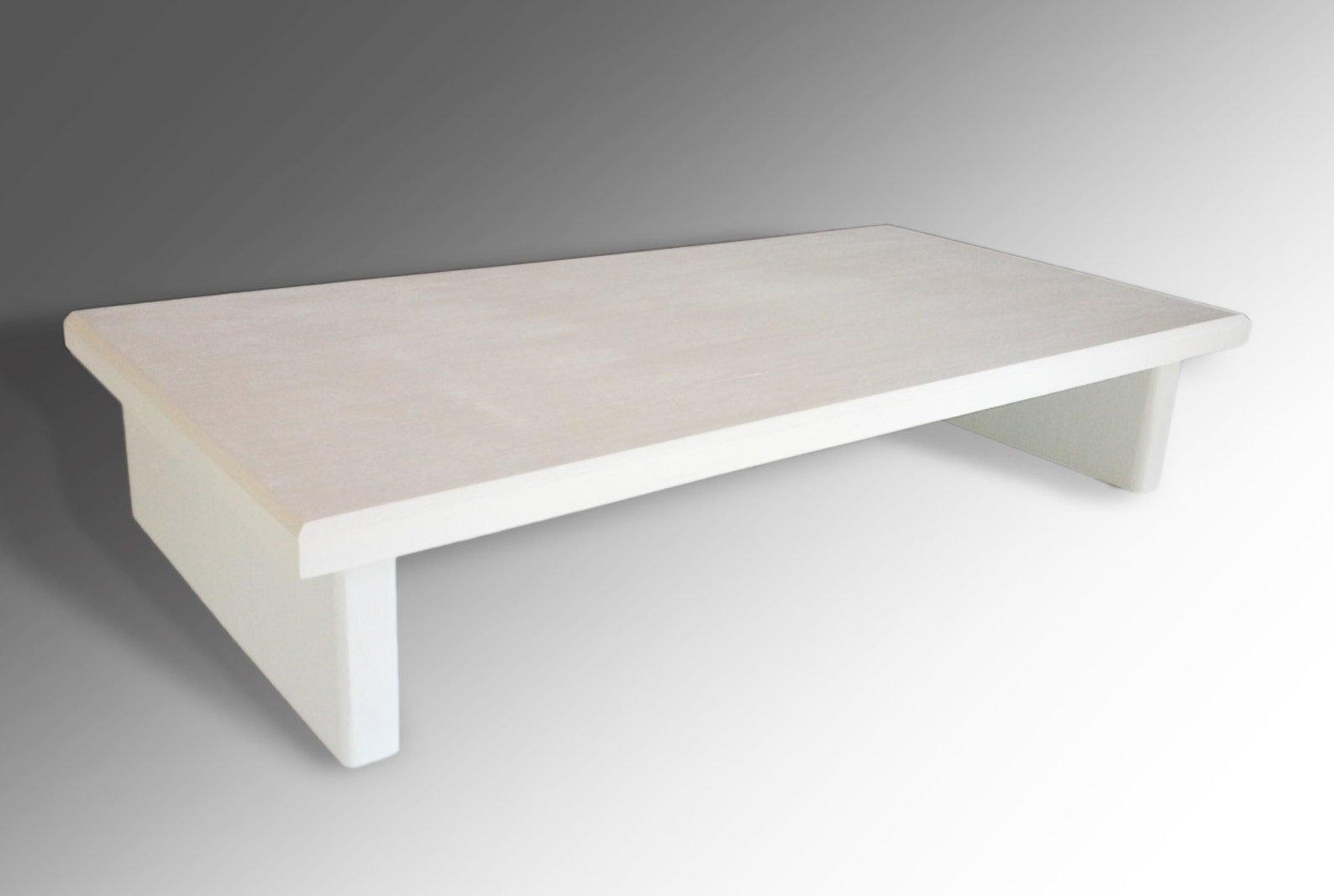 18" Free-ship-usa Monitor Stand Pine 3/4" White Flat Paint 18 X 11.5 X ...