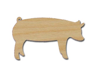 PIG, Wooden Pig Cutout, Unfinished Wood Pig Shape, DIY Wood Pig Door ...