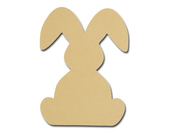 Bunny Rabbit Shape Unfinished MDF Wood Cut Outs Easter Decor | Etsy