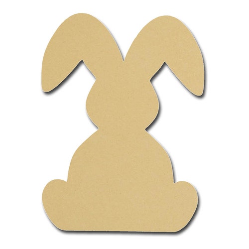 Rabbit Shape Unfinished Wood Easter Bunny Cut Outs Variety of - Etsy