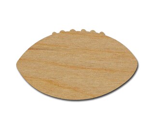 Football Shape Unfinished Wooden Cutouts Wood Craft - Etsy