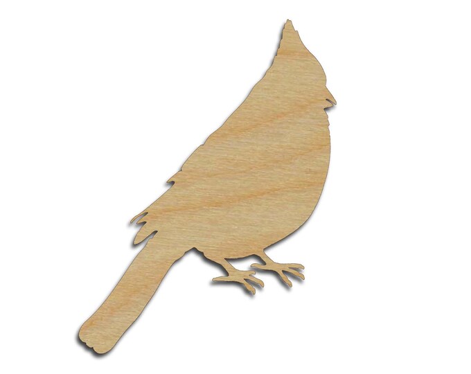 Cardinal Bird Shape Unfinished Wood Craft Cutouts Variety of Sizes ...