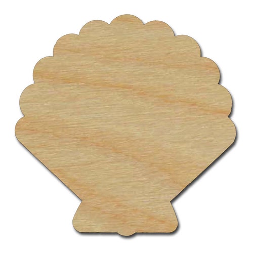 Seashell Shape Unfinished Wood Cutouts Beach Theme Decor | Etsy