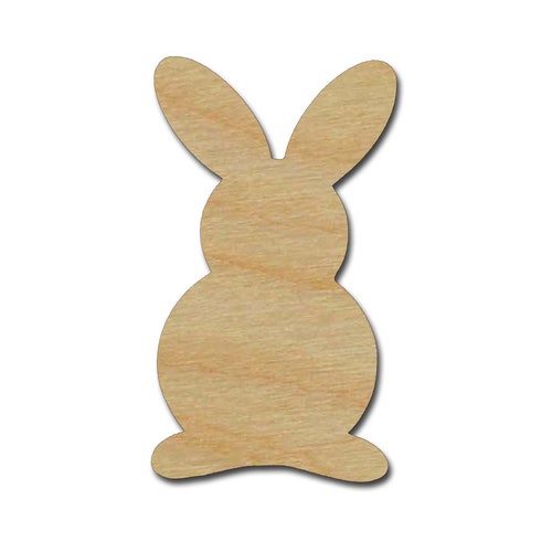 Bunny Rabbit Shape Unfinished MDF Wood Cut Outs Easter Decor - Etsy