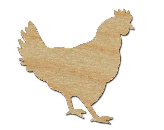 Chicken Shape Unfinished Wood Farm Animal Craft Cutouts Variety of ...