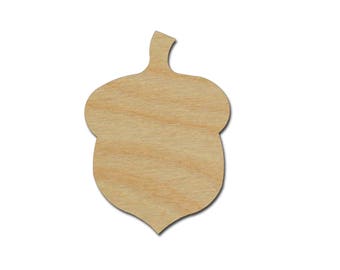Acorn Wood Shapes Fall Acorn Shape Wrapping Craft Shapes 3mm - Etsy