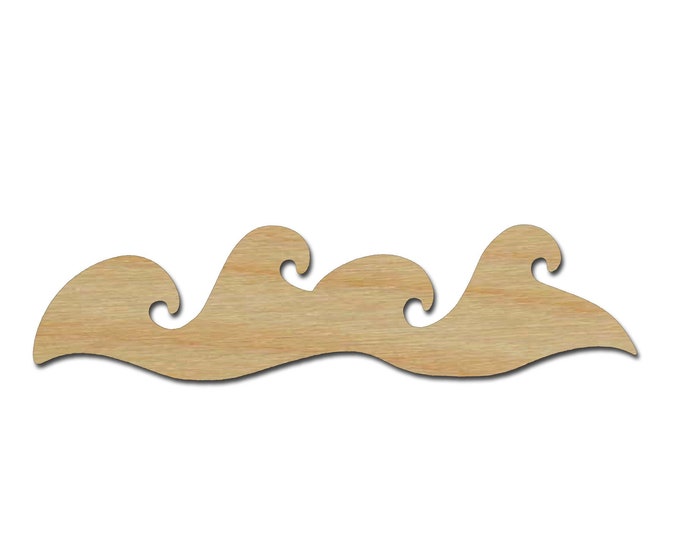 Wave Shape Unfinished Wood Cut Out DIY Crafts Beach Theme Variety of ...
