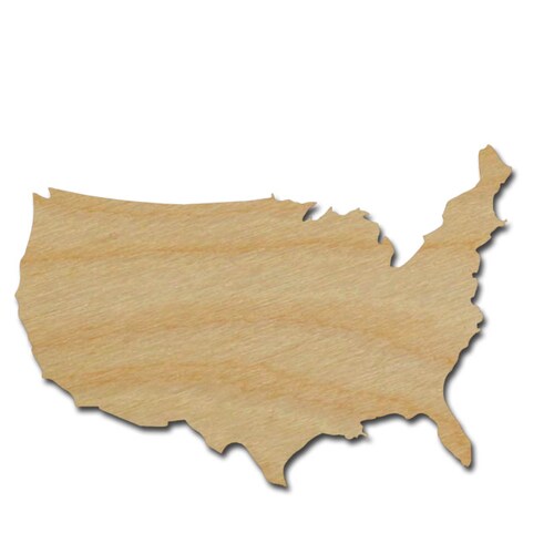 United State Cutout Unfinished Wood USA Shape Variety of Sizes - Etsy