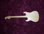Items similar to Guitar Shape Wooden Cut Out Unfinished Wood Musical ...