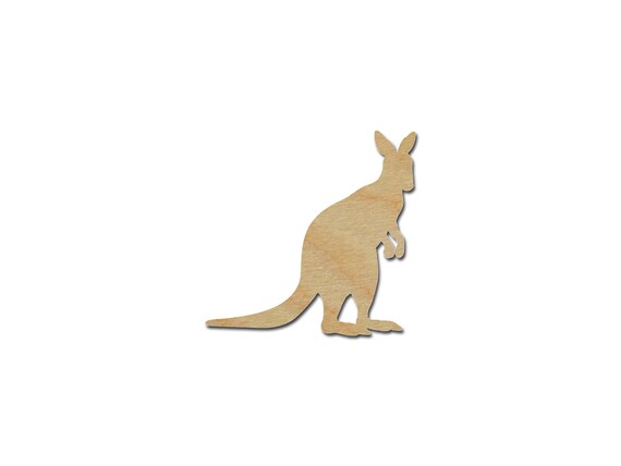 Kangaroo Shape Unfinished Wood Cut Outs Variety of Sizes - Etsy