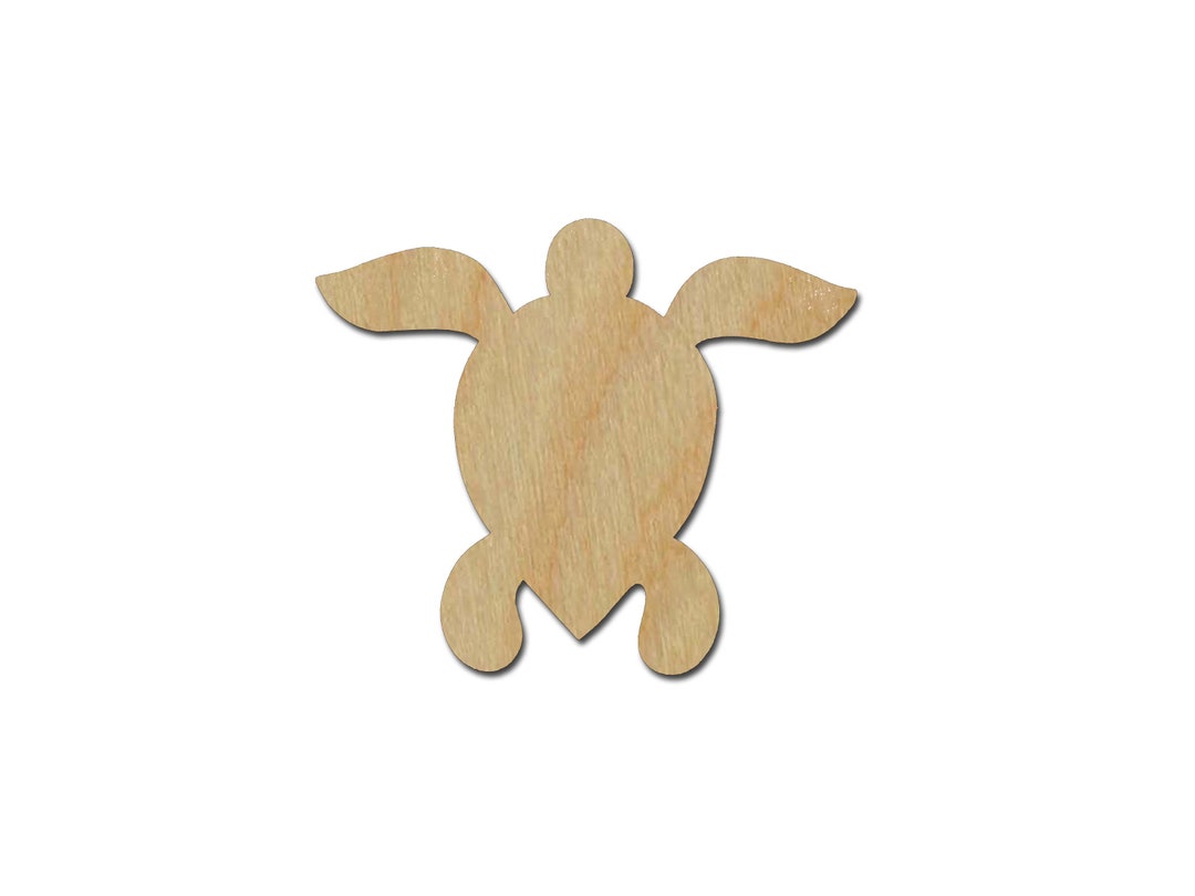 Sea Turtle Shape Unfinished Wood Cut Out Sea Life Theme Variety of ...