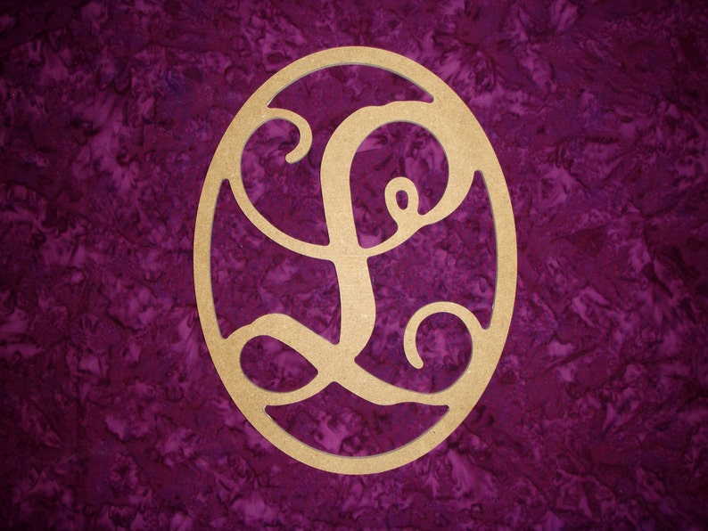 Monogram Letter L Wood Cut Out Unfinished Wooden MDF Paintable - Etsy