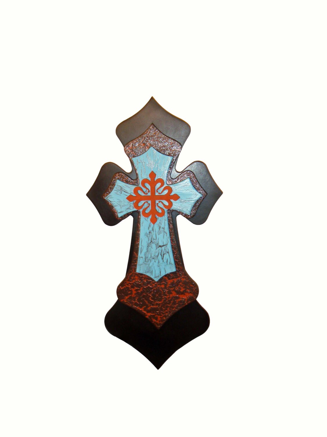 Finished Wooden Cross Layered Stacked Decorative Wall Crosses | Etsy