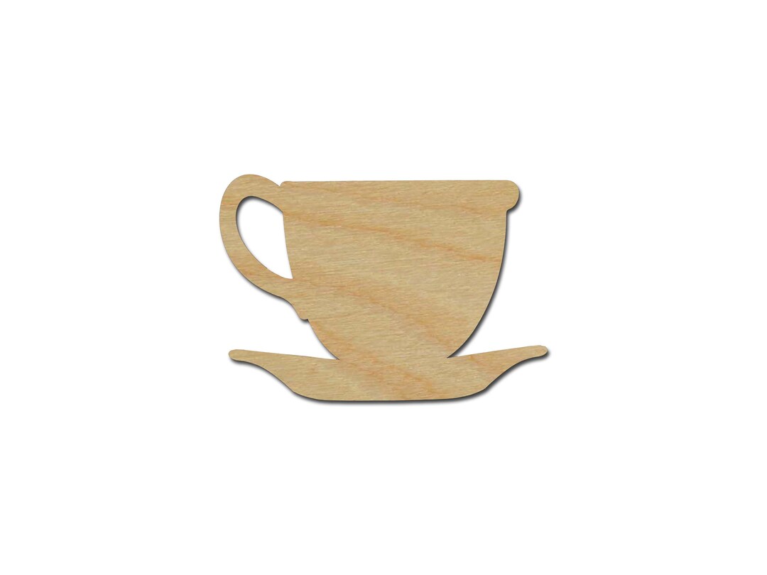 Tea Cup Shape Unfinished Wood Cutouts Variety of Sizes - Etsy