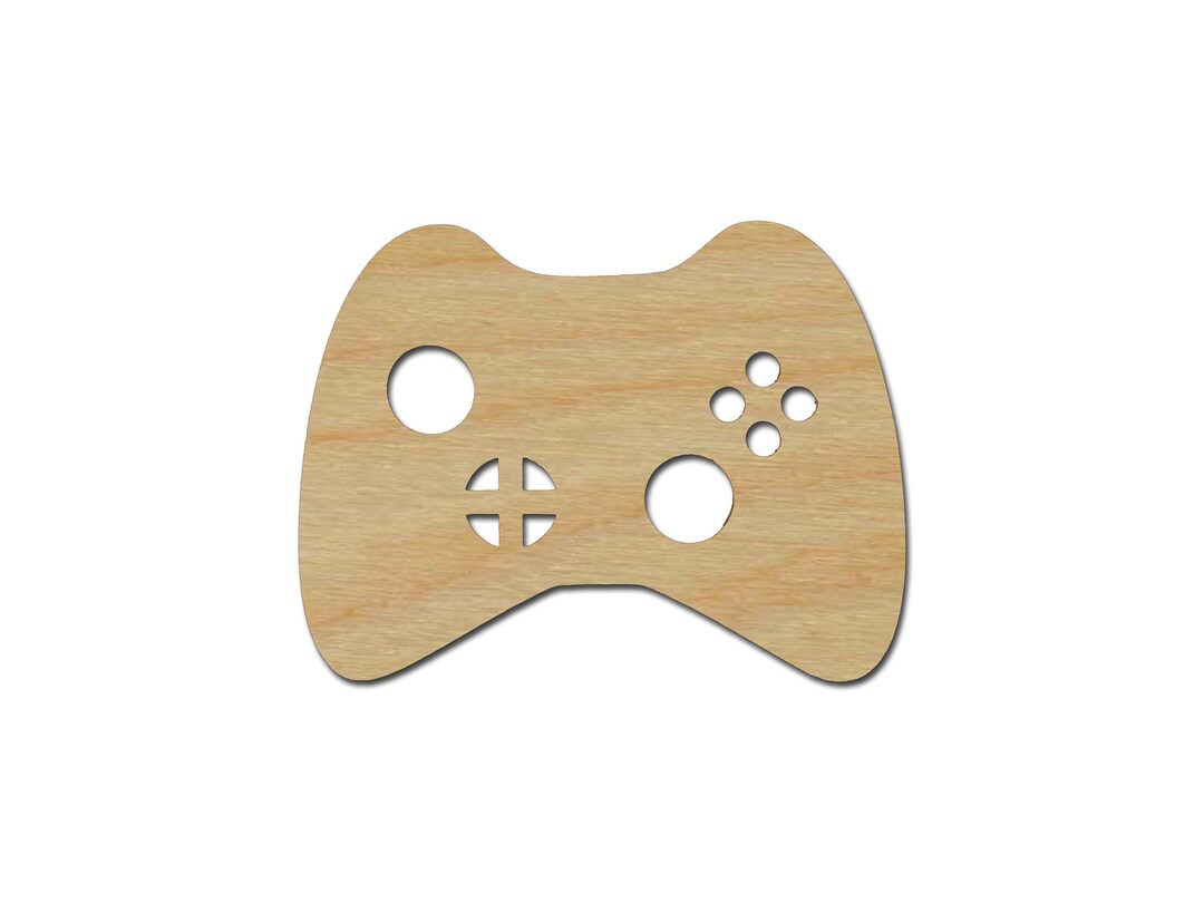 Game Controller Shape Unfinished Wood Cut Out DIY Crafts Variety of ...