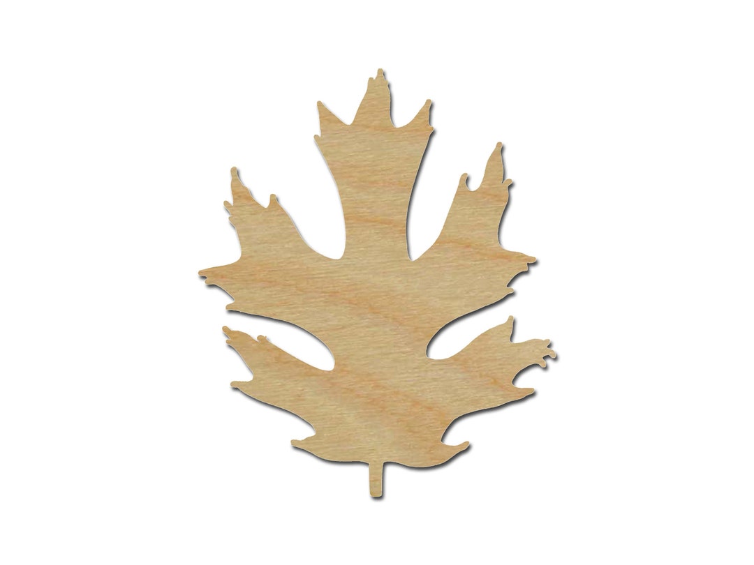 Oak Leaf Shape Unfinished Wood Cut Out Wooden Leaves Variety of Sizes ...