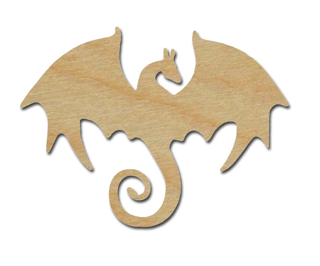 Dragon Shape Unfinished Wood Craft Cutouts Variety of Sizes Artistic ...