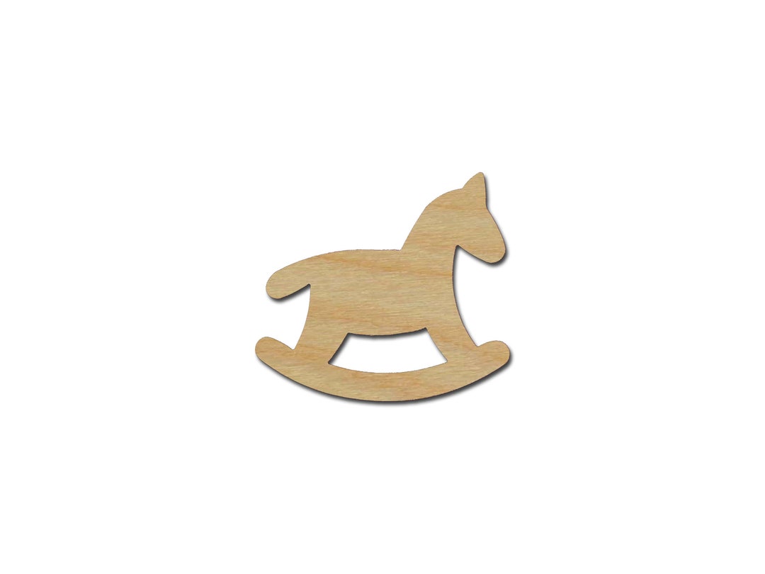 Rocking Horse Shape Unfinished Wood Craft Cut Outs Variety of Sizes ...