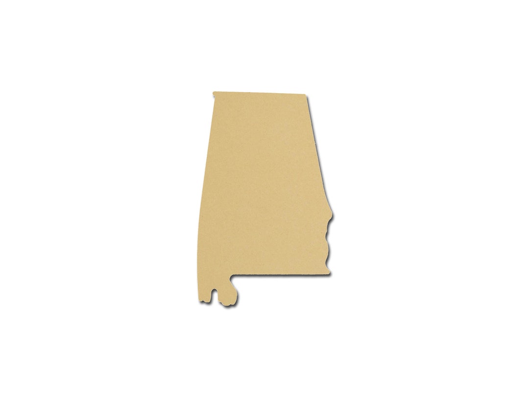 Alabama State Shape Unfinished MDF Wood Cut Outs Variety of Sizes - Etsy
