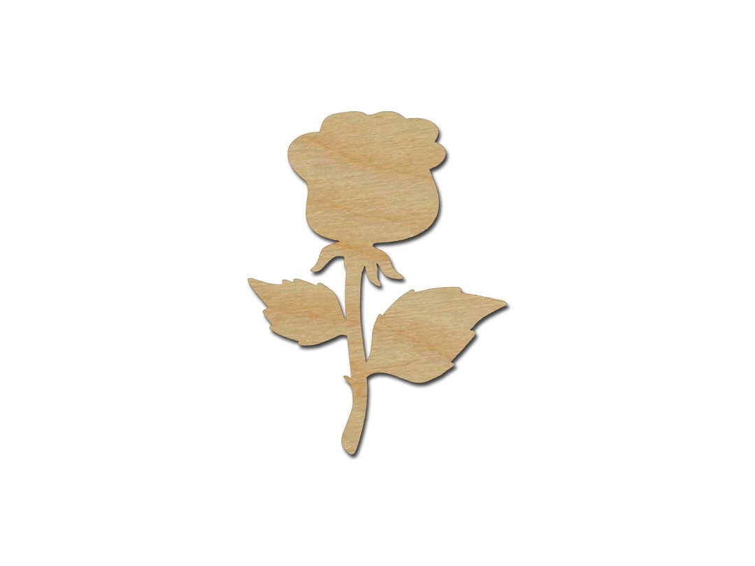 Rose Flower Shape Unfinished Wood Cutouts DIY Crafts Variety of Sizes ...