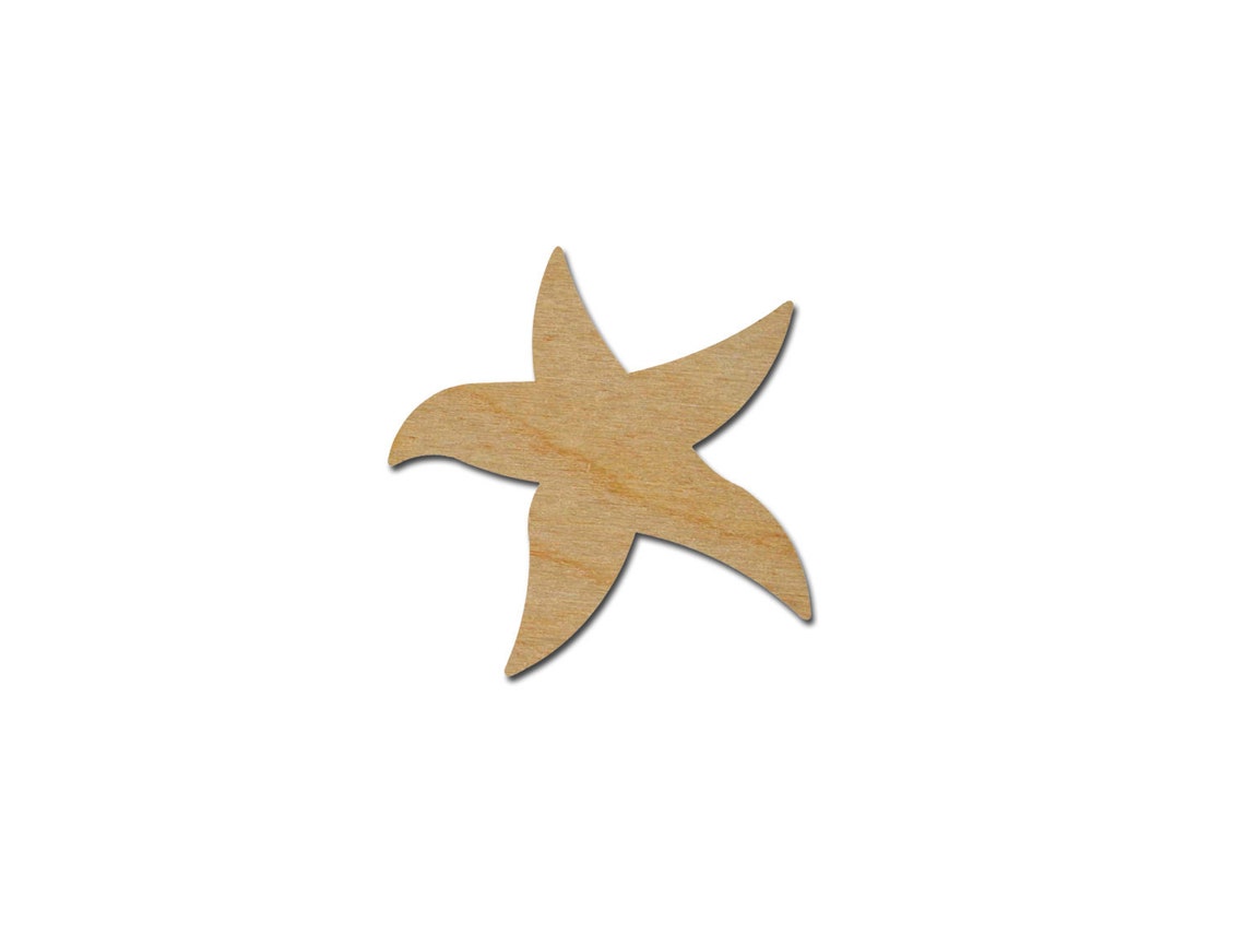 Starfish Shape Sea Life Wood Craft Cut Outs Variety of Sizes | Etsy
