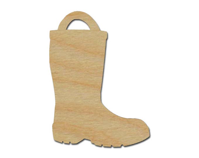 Fireman Boot Shape Unfinished Wood Craft Cutouts Variety of Sizes ...