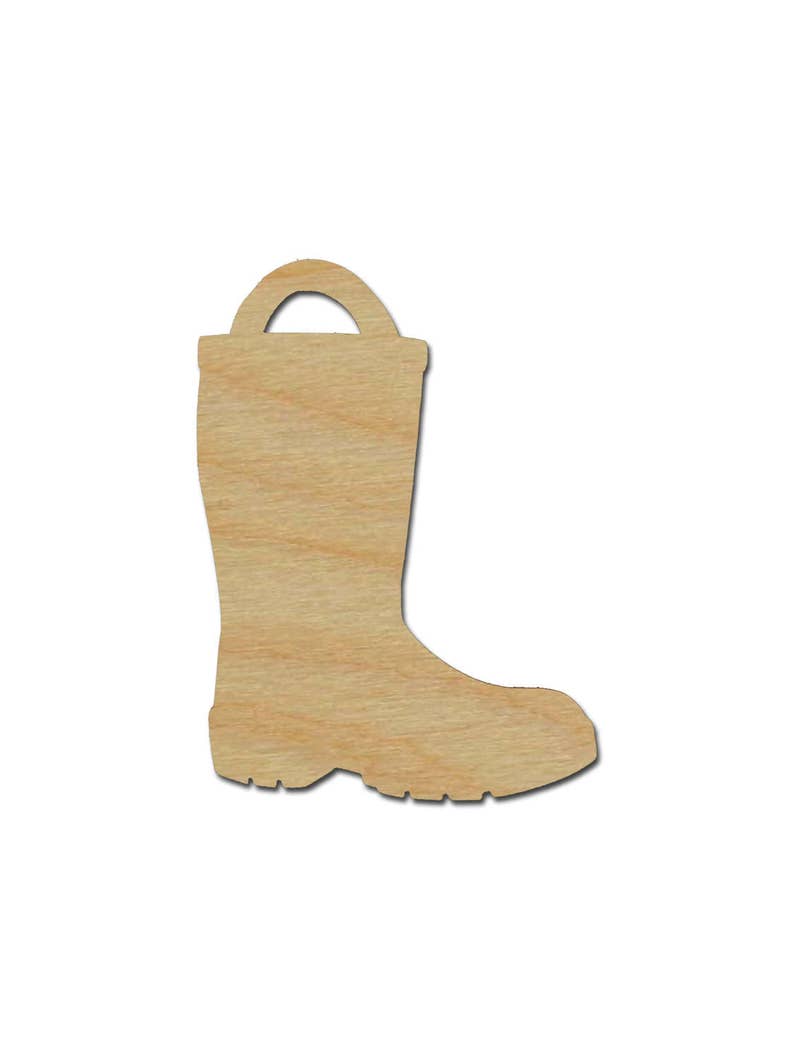 Fireman Boot Shape Unfinished Wood Craft Cutouts Variety of - Etsy