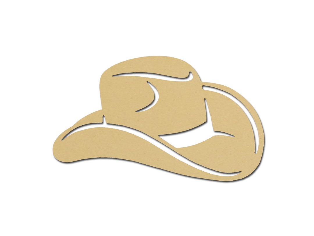 Cowboy Hat Unfinished MDF Wood Cut Out Western Shapes Variety of Sizes ...