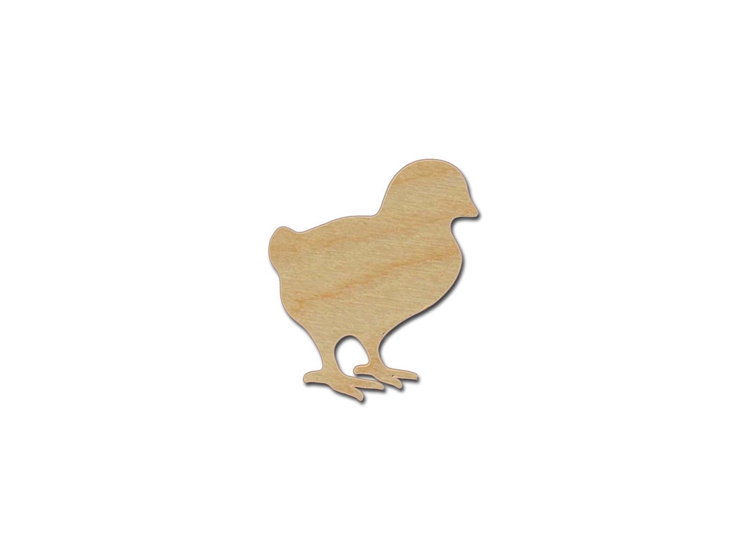Baby Chick Shape Unfinished Wood Farm Animal Craft Cutouts Variety of ...