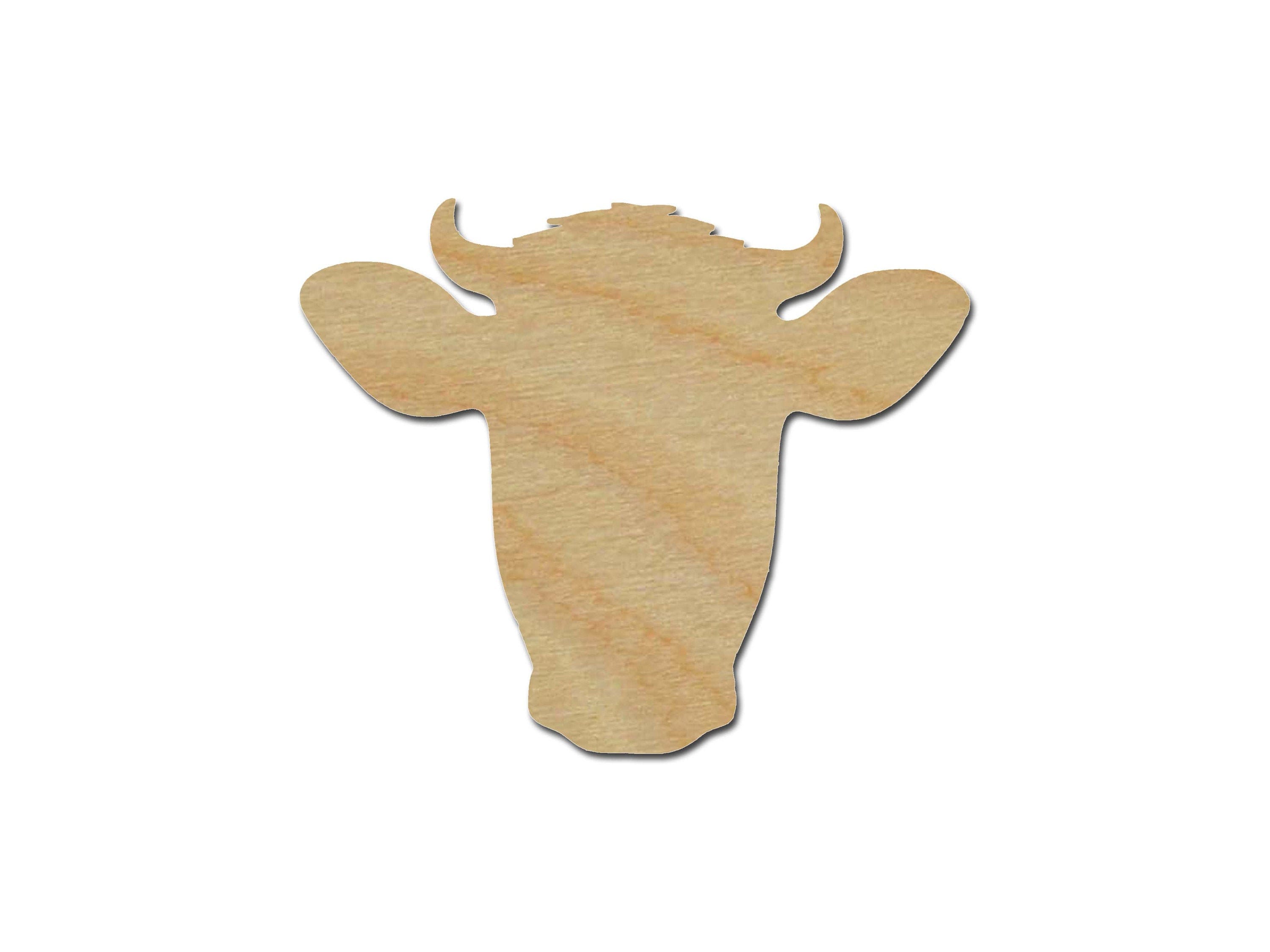 Cow Head Shape Unfinished Wood Farm Animal Craft Cutouts | Etsy