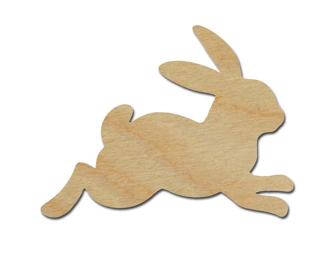 Bunny Rabbit Shape Unfinished Wood Animal Cut Outs Easter Decor Variety ...
