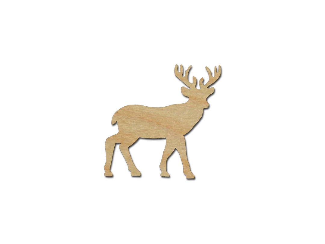 Deer Unfinished Wood Cut Out Buck Shape Variety of Sizes Artistic Craft ...