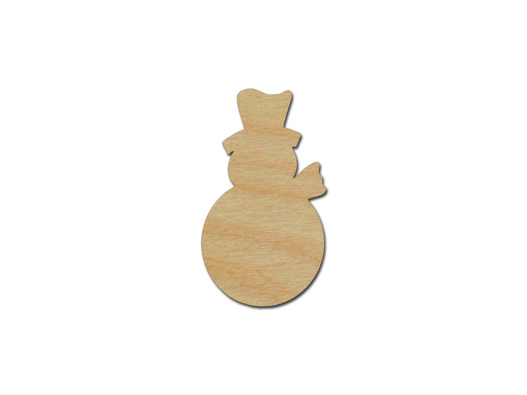 Snowman With Scarf Shape Unfinished Wood Cutouts Christmas Decor ...