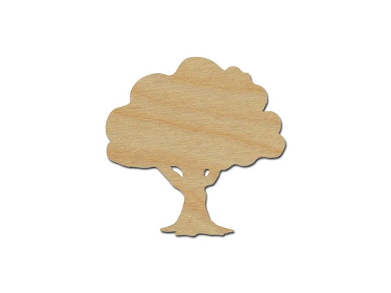 Tree Shape Unfinished Wood Cut Out DIY Crafts Variety of Sizes | Etsy