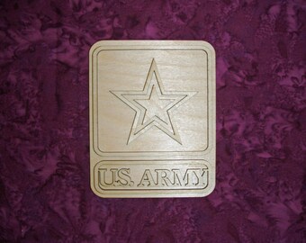 US Army Wooden Cut Out Unfinished Wood Military Crafts 5 | Etsy