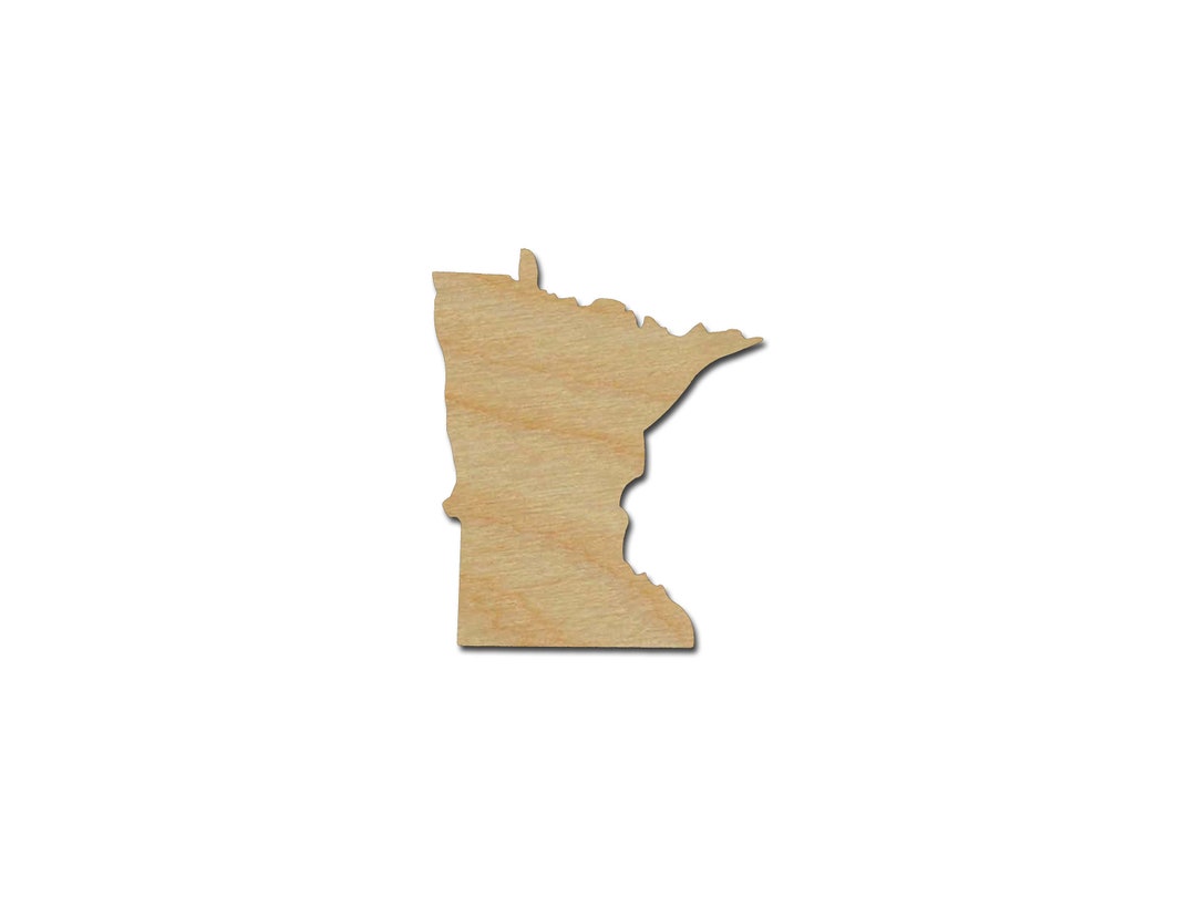 Minnesota State Shape Variety of Sizes Unfinished Wood Craft Cut Outs ...