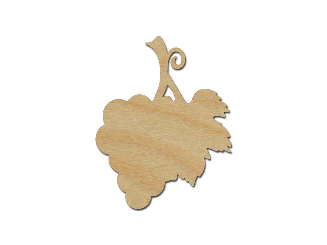Grapes Shape Unfinished Wood Fruit Cutout Variety of Sizes Artistic ...