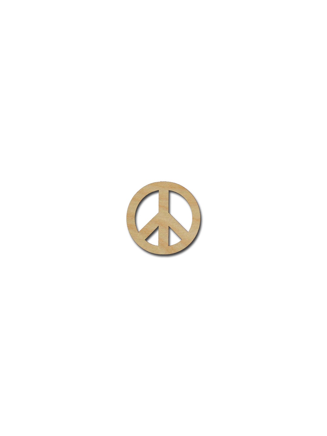 Peace Sign Shape Unfinished Wood Craft Cutouts Variety of Sizes ...