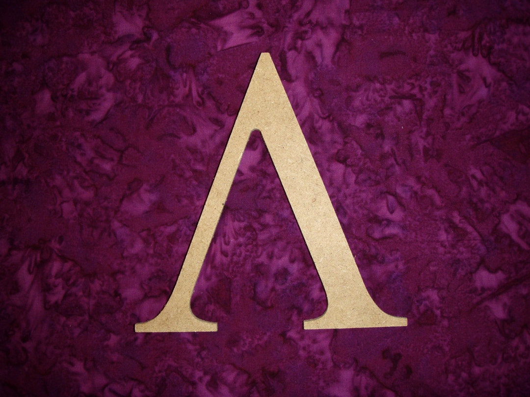 Greek Letter Lambda Symbol Unfinished Wood Letters 12 Inch Tall ...