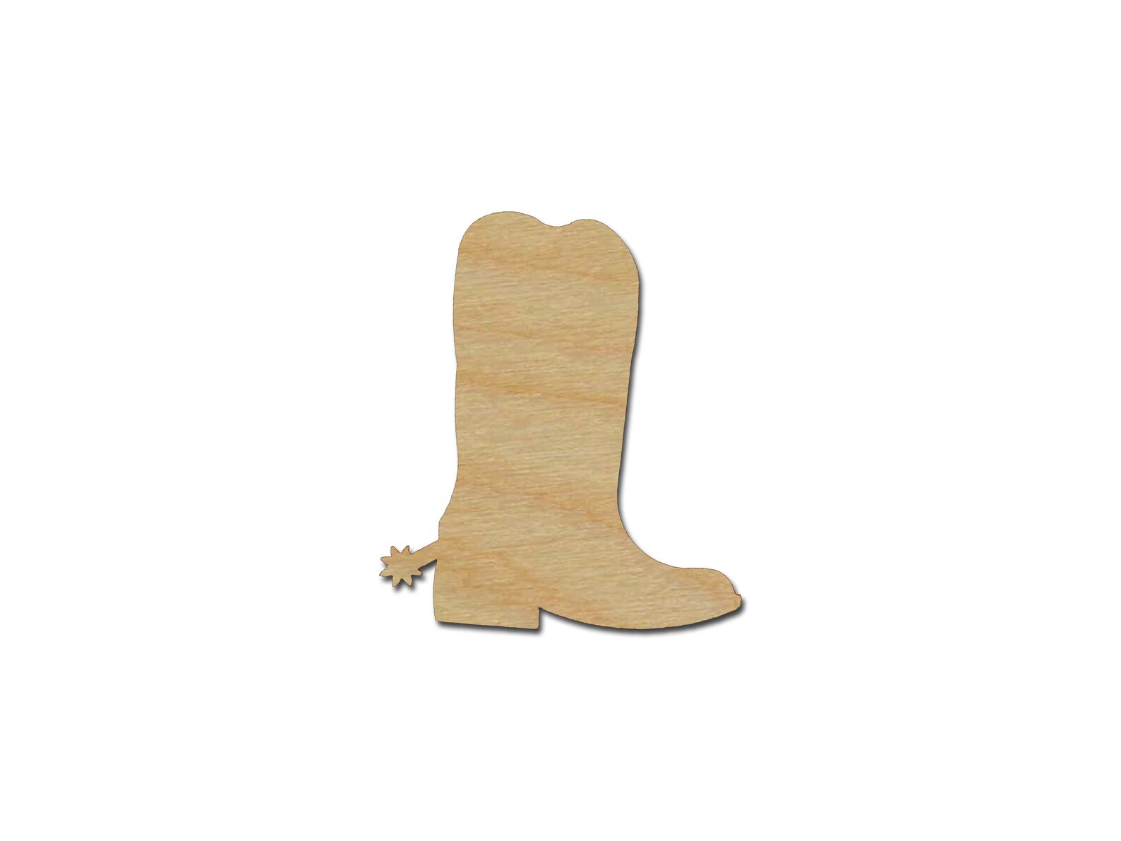Cowboy Boot With Spur Shape Unfinished Wood Craft Cutouts - Etsy