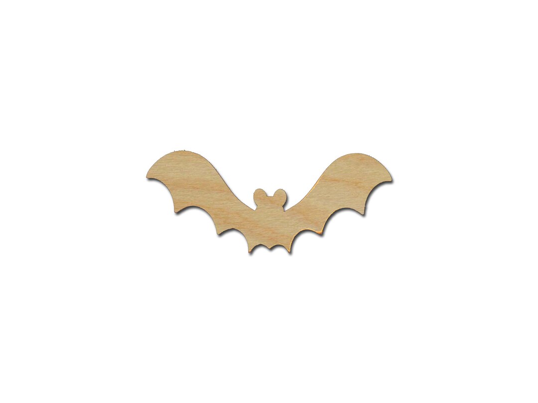 Bat Shape Unfinished Wood Halloween Craft Cut Outs Variety of Sizes ...