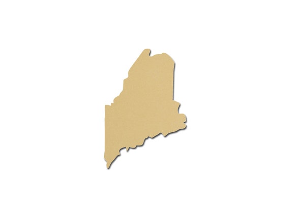 Paper, Party & Kids Maine ME State Borders Territory Shape Wood Cutout ...