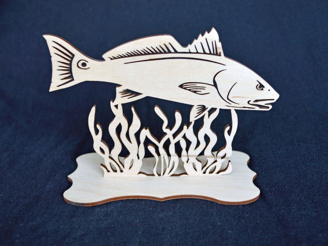 Redfish With Base Wood Craft Cutouts Wooden Sea Life Shapes - Etsy