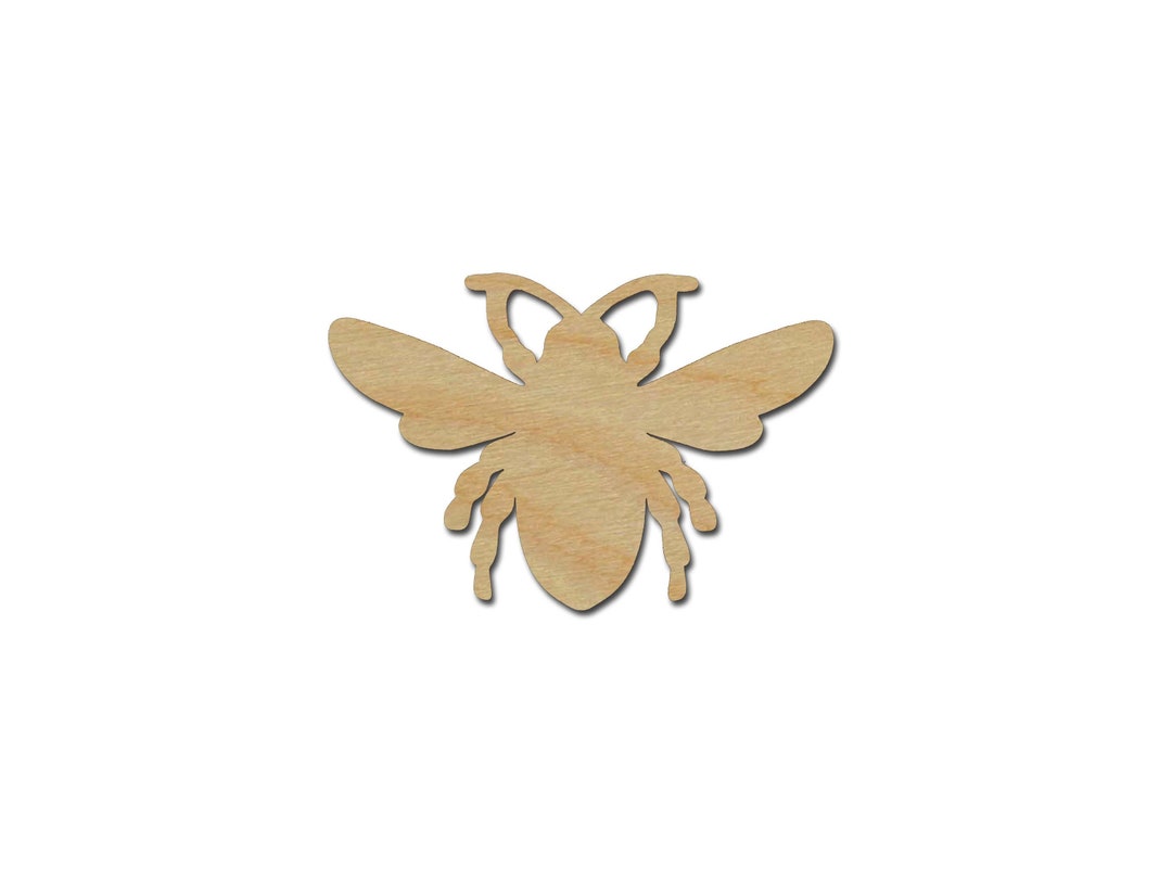Bee Shape Unfinished Wood Craft Cutouts Variety of Sizes Style 03 ...