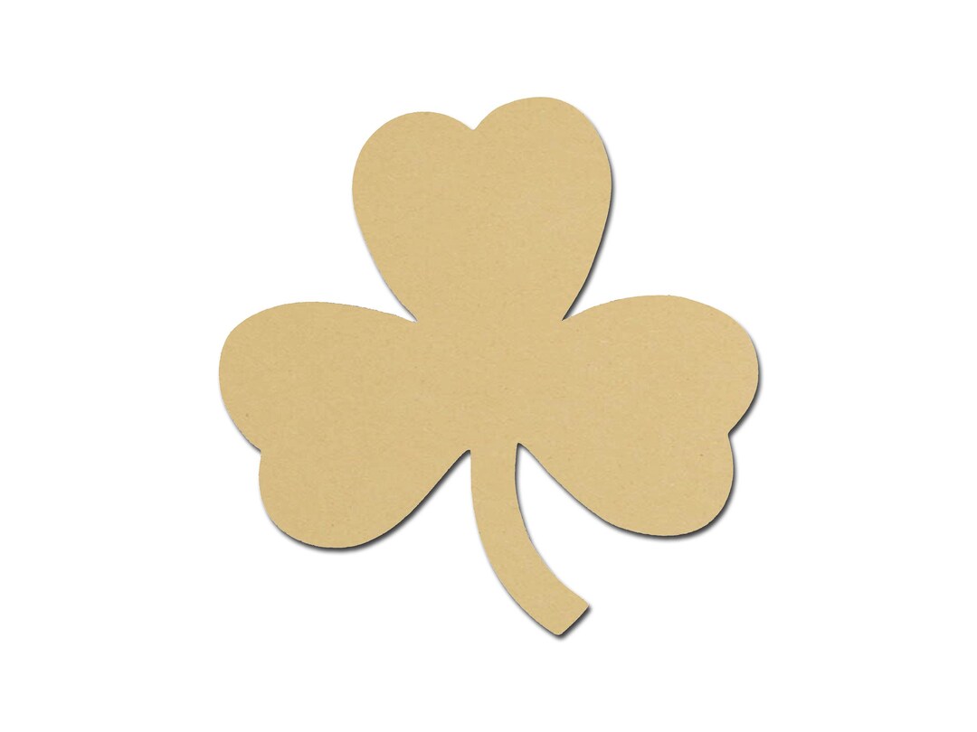 3 Leaf Clover Shamrock Shape Unfinished MDF Wood Cut Outs St - Etsy