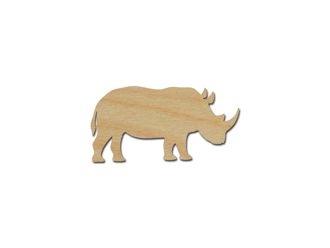 Rhinoceros Shape Unfinished Wooden Rhino Cutouts Variety of - Etsy